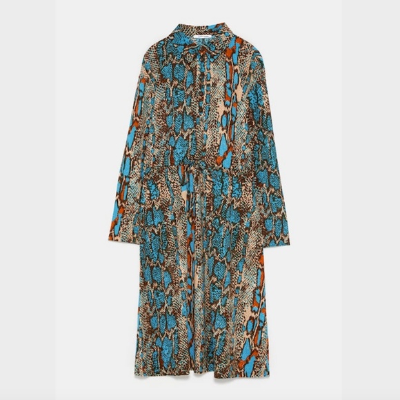 Zara | Dresses | Zara Snakeskin Print Dress Nwt | Poshmark